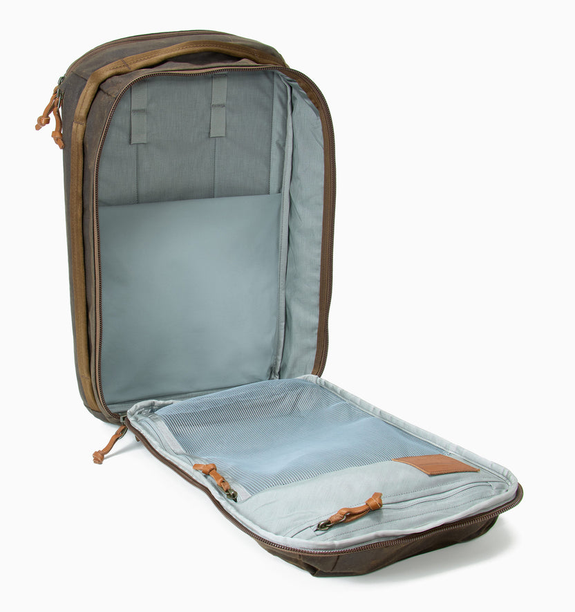 Evergoods Civic Panel Loader Laptop Backpack 24L - Waxed Canvas ...