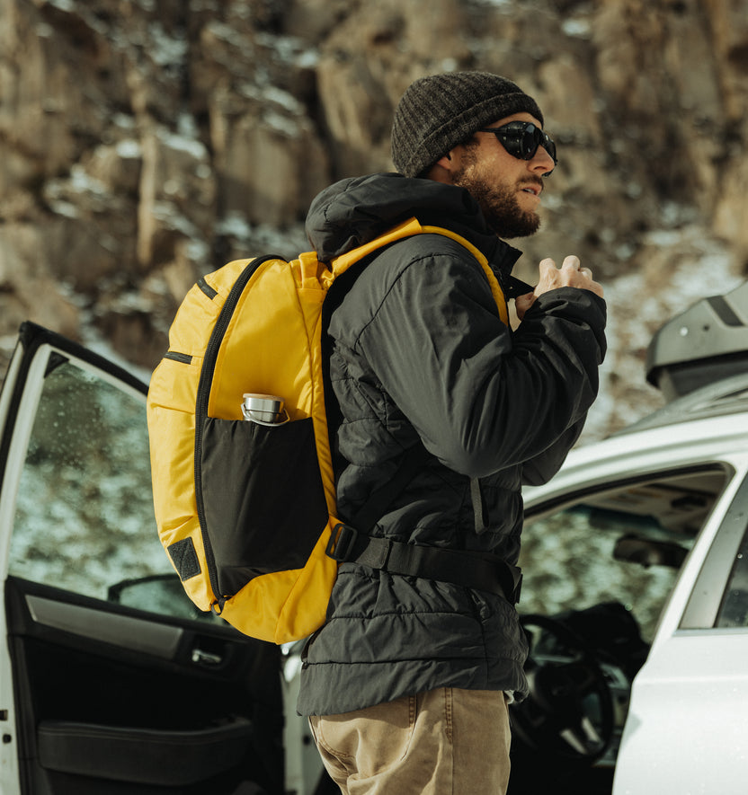 Evergoods Mountain Panel Loader Backpack 22L - Expedition Yellow – Rushfaster Australia